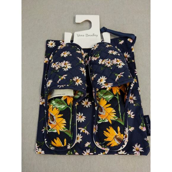 Vera Bradley | Shoes | Vera Bradley Falling Daisies Travel Slippers ...